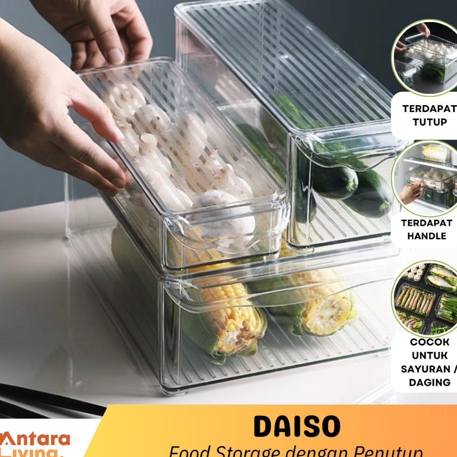 Jual Antara Daiso Smallmedium Series Kotak Kontainer Kulkas Dengan ...