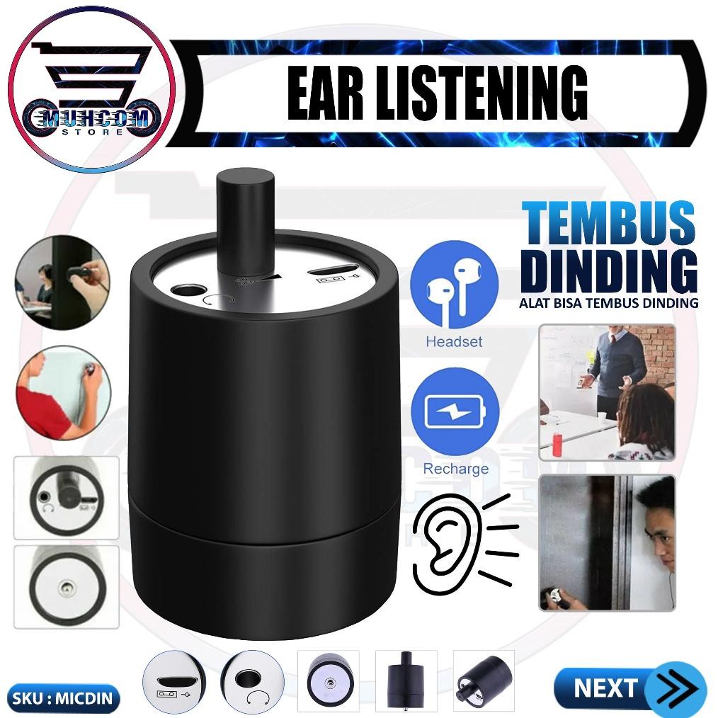 Jual Mini Spy Bug Wall Home Earphone Headphone Amplifier Microphone ...