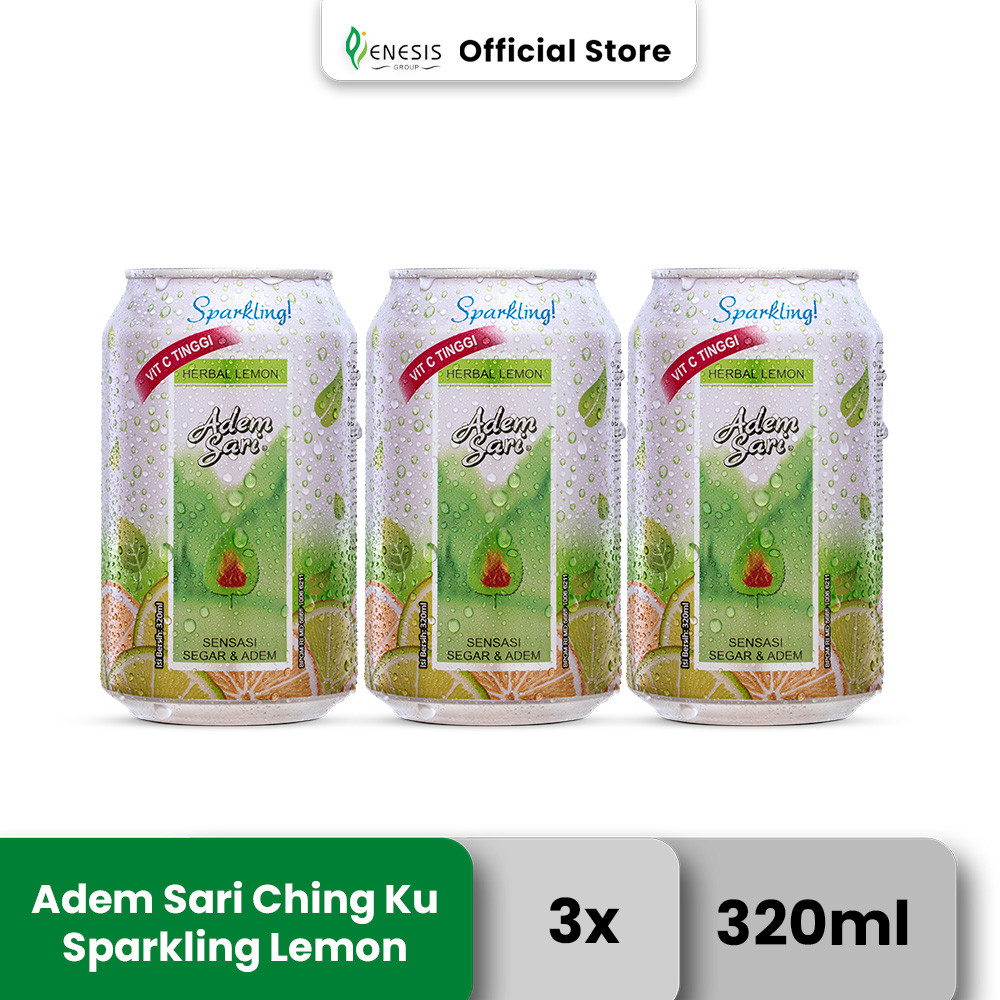 Jual Adem Sari Ching Ku Sparkling Lemon 320 ml 3 Pcs - Multi Pack ...