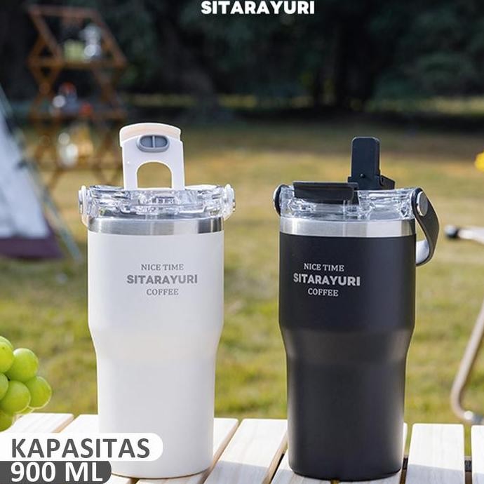 Jual SITARAYURI - THERMOS HANDLE 2in1 KAPASITAS 900 ML TAHAN PANAS DAN ...