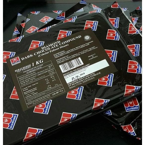 Jual DIAMOND Dark Chocolate Compound Coklat Batang Kemasan REPACK 1 KG ...
