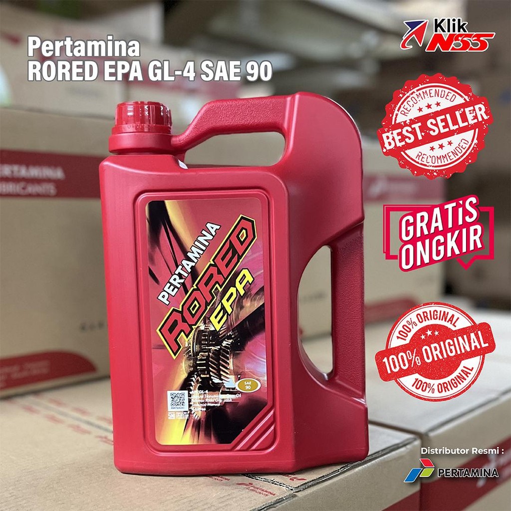 Jual Oli Mobil Pertamina RORED EPA MIN 90 GL4 5L | A070106741 | Shopee ...