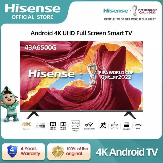 Jual Hisense 43 inch Android 4K UHD-Full Screen Bezeless Smart TV ...