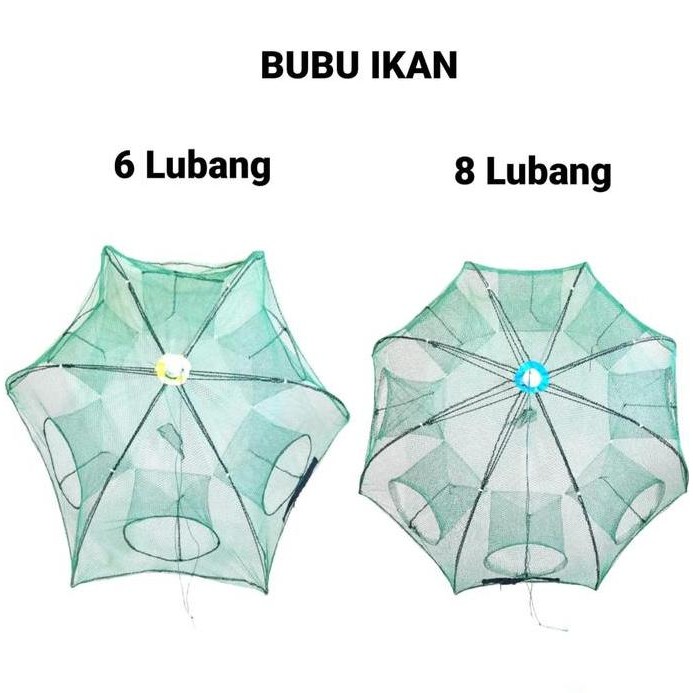 Jual Perangkap Bubu Payung 6 Dan 8 Lubang Alat Jaring Pancing Jala Ikan | Shopee Indonesia
