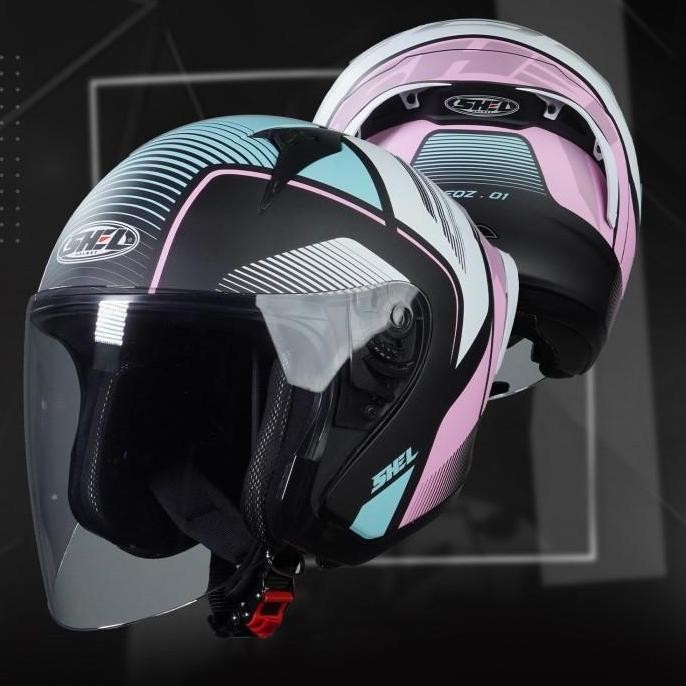 Jual Shel Motif Eqz 01 - Helm Half Face | Shel | Equalizer | Shel ...