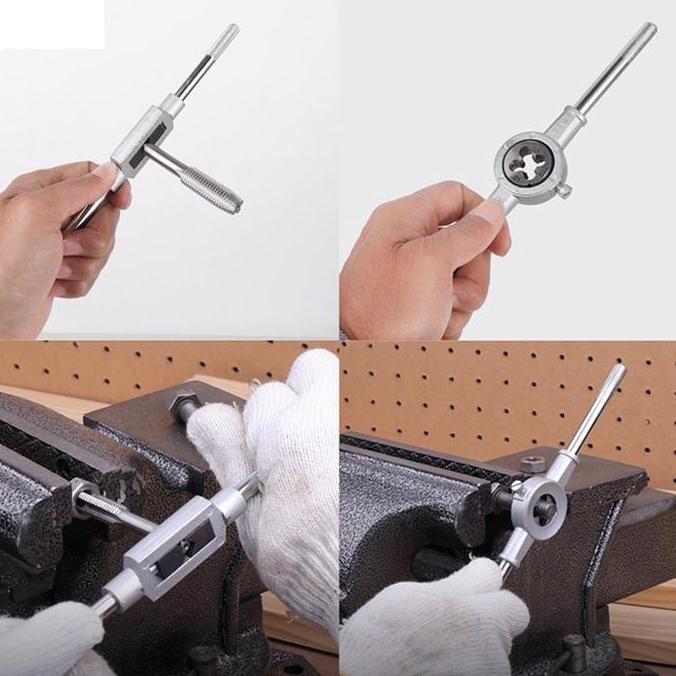Jual Hand Tap and Die 8/12/20 Pcs Set Alat Snai Dan Tap Ulir Dart Mur ...
