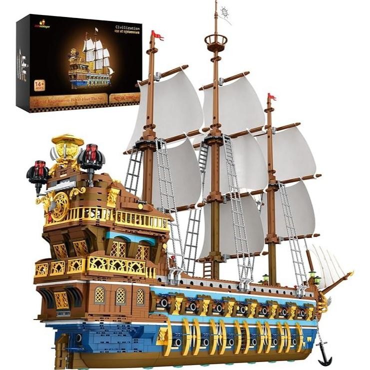 Jual Mega Sale Mbricklayer Pirate Ship Building Sets For Adults ...