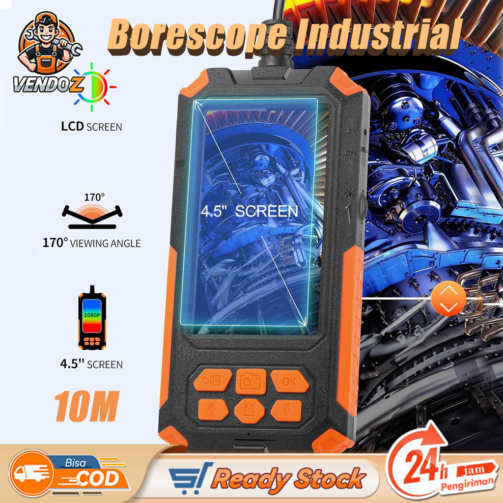 Jual 10M Endoscope Camera with Light Borescope Inspection Camera Dual ...