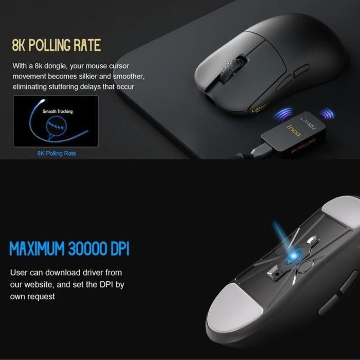 Jual Lamzu Inca Gaming Mouse Superlight Weight 40 Gram With 8K Polling ...