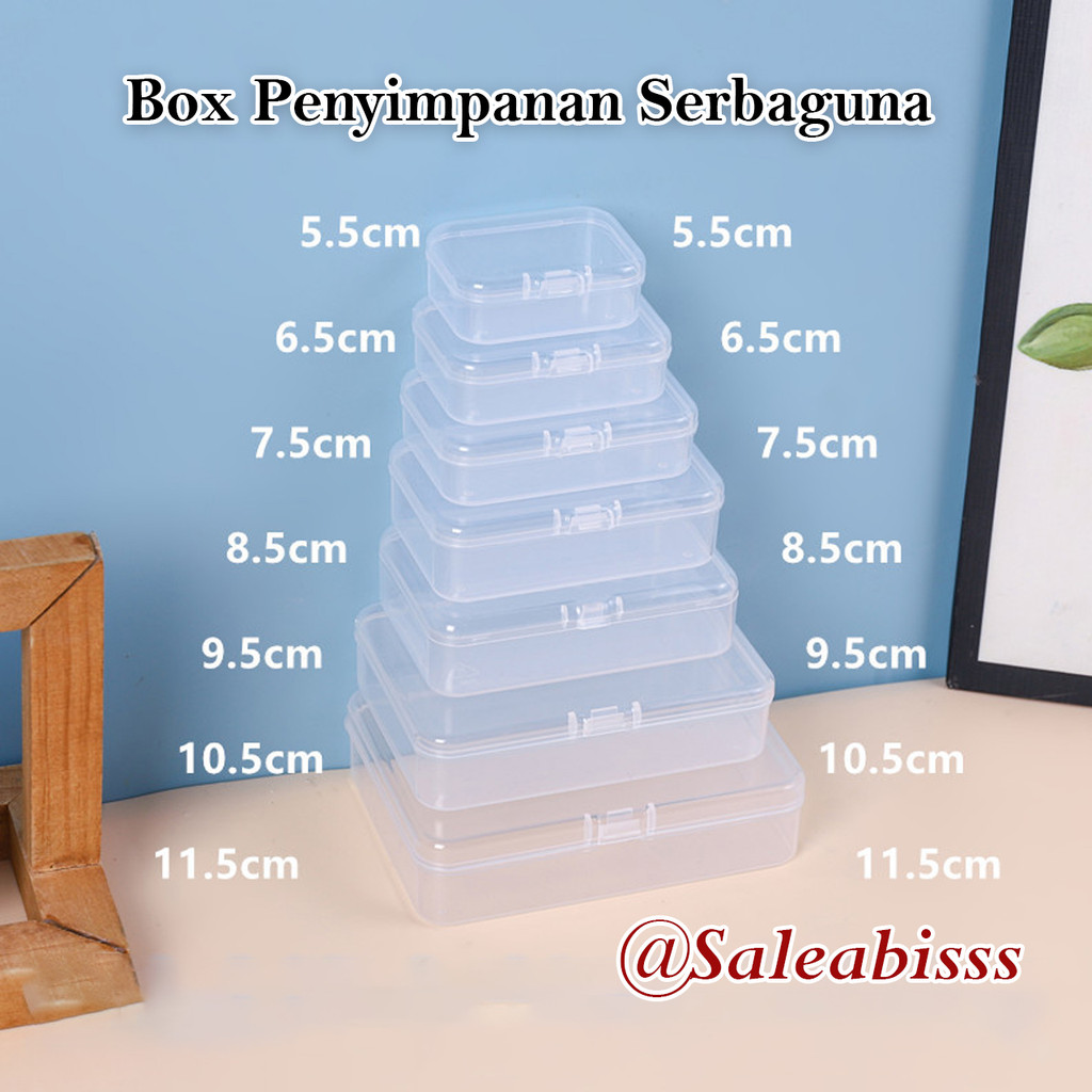 Jual Wadah Plastik Kosong Kotak Penyimpanan Pernak Pernik/Box Bening ...