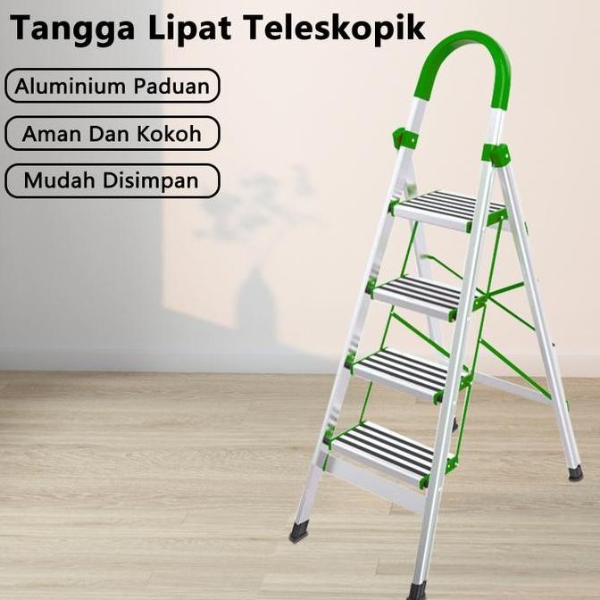 Jual Isku Tangga Lipat Aluminum Multifungsi Tangga Lipat Portable 3-6 ...