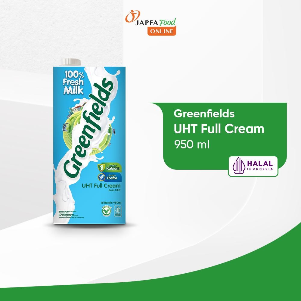 Jual Greenfields Susu UHT Full Cream 950ml - 100% Fresh Milk dari ...