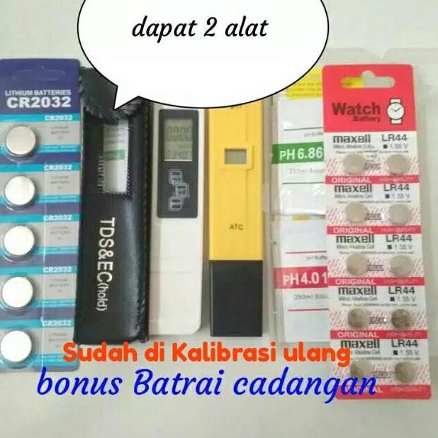 Jual PAKET PH DAN TDS EC METER /ALAT UKUR HIDROPONIK PH AIR DAN TDS EC ...
