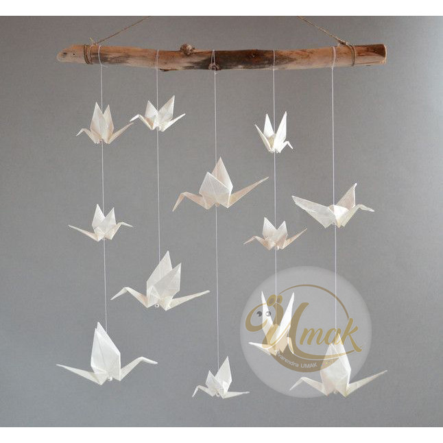 Jual Origami Burung Bangau Warna Putih | Kertas Lipat | crane | Shopee ...