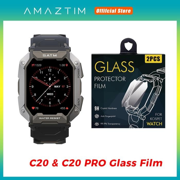 Jual Glass Protective Film for AMAZTIM C20 PRO Smartwatch Screen ...