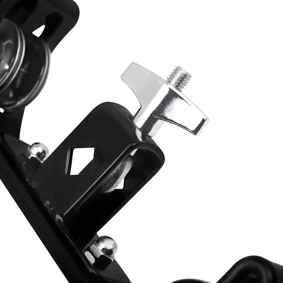 Jual Double Row Handheld Tambourines Black Color Expandable Drum Stands ...