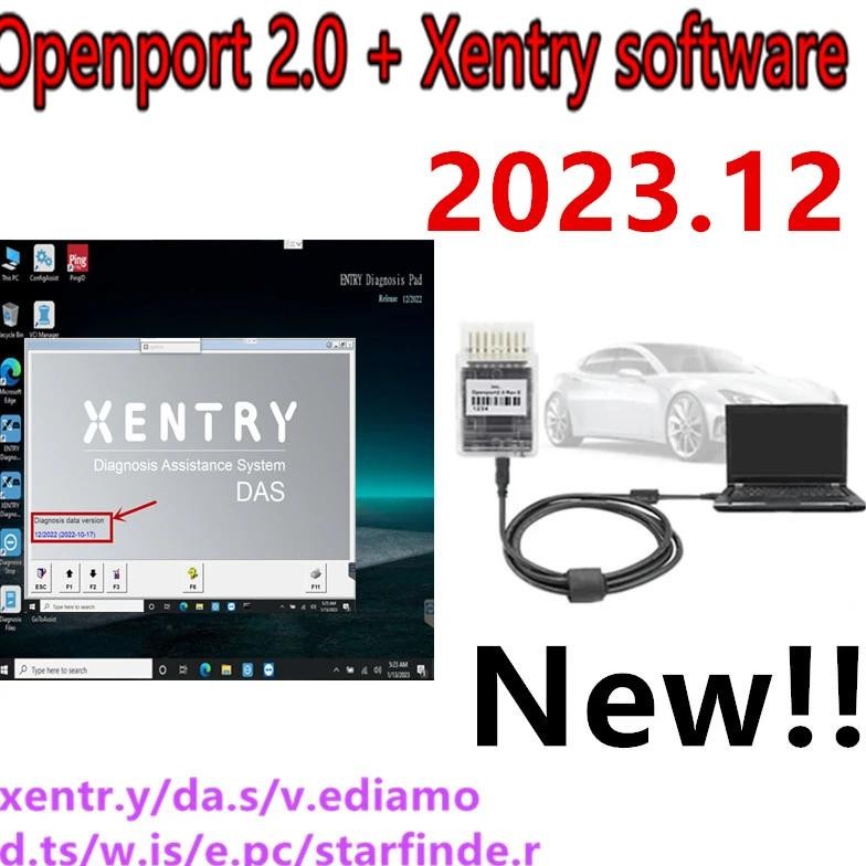 Jual Xentry 2023.12 Diagnostic Software With Tactrix Openport 2.0 Ecu ...