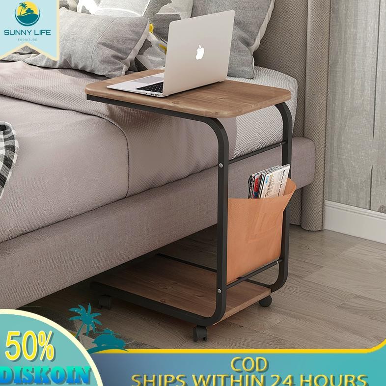 Jual Meja Laptop Dengan Roda Meja Samping Tempat Tidur Portable Meja ...