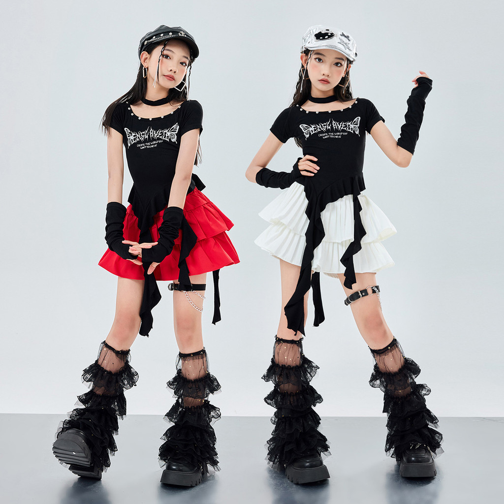 Jual Children's Street Dance Fashion Girls' Jazz Dance Costume Children ...