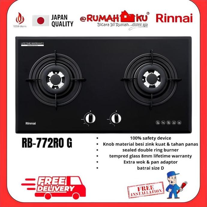 Jual Kompor Tanam Rinnai Rb-772Ro Built In Hob Rb 772 Ro G | Shopee Indonesia