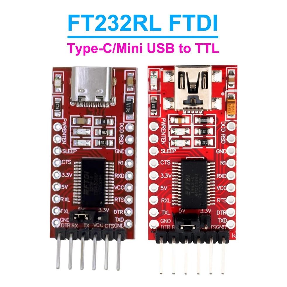Jual Ft232Rl Ftdi Type-C To Ttl Serial Converter Adapter Module 3.3V 5 ...