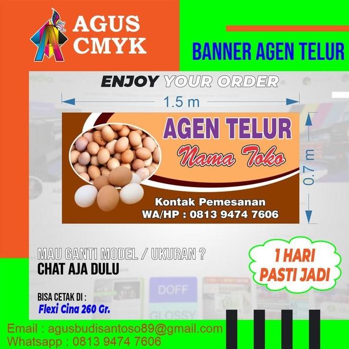 Jual SPANDUK / BANNER AGEN TELUR | Shopee Indonesia