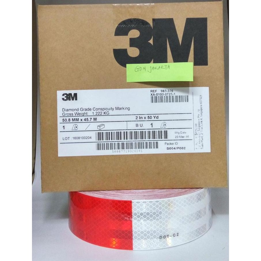 Jual 3M Scotchlite Diamond Grade Conspicuity Marking Red/White | Shopee ...