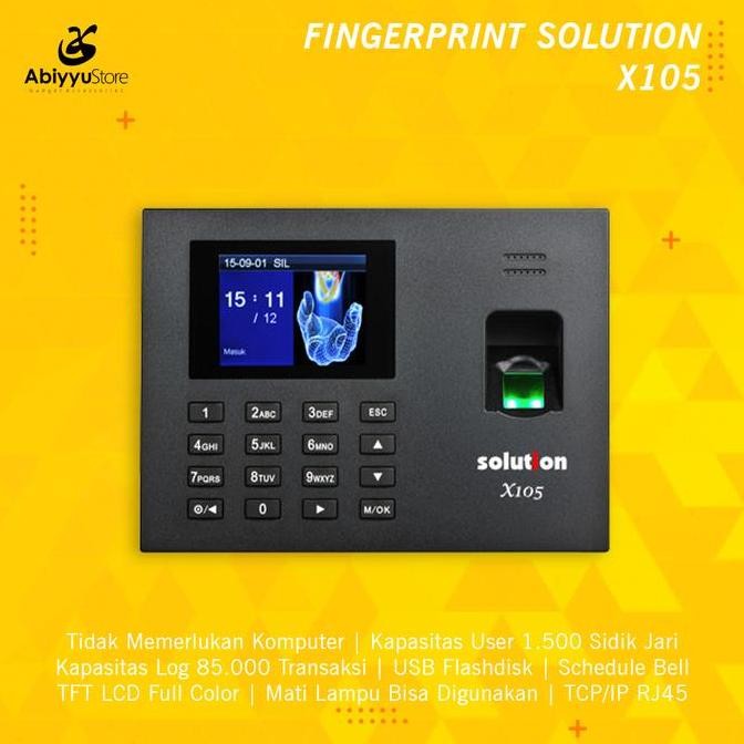 Jual Fingerprint Solution X105 / Mesin Alat Absensi Sidik Jari TD ...