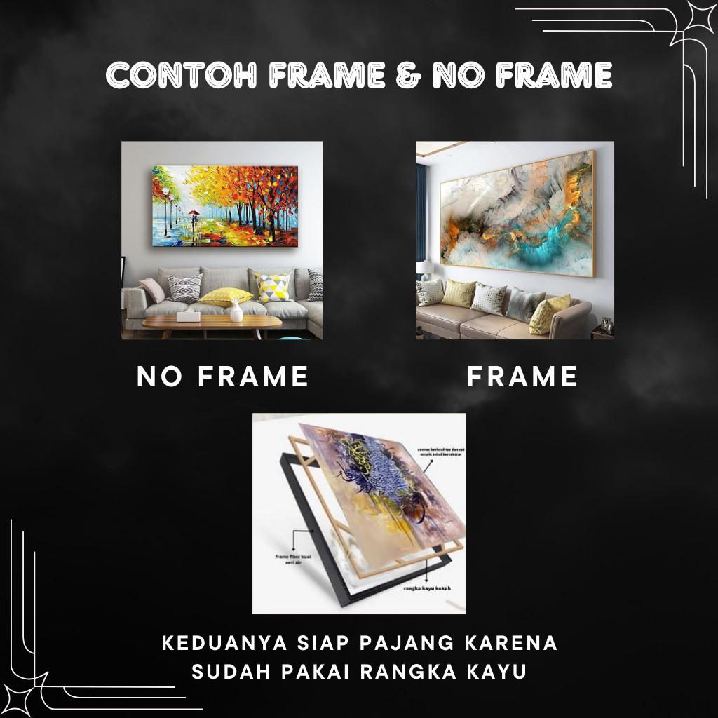 Jual Lukisan pemandangan gunung || Lukisan tekstur tebal || Lukisan ...