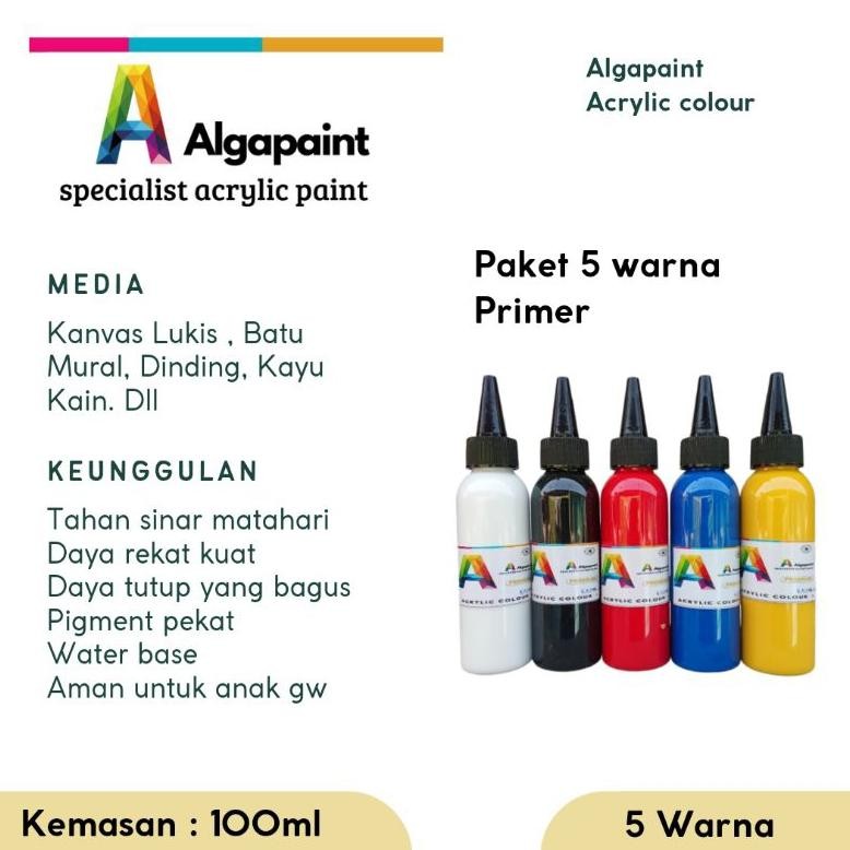 Jual Algapaint cat akrilik/mural/ lukisan/dinding/kayu/kain/sepatu ...