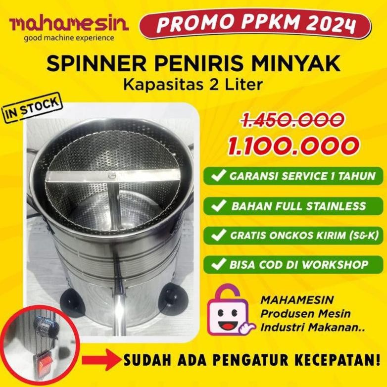 Jual Mesin Peniris Minyak Atau Spinner Mahamesin Kapasitas 2 Liter DiM ...