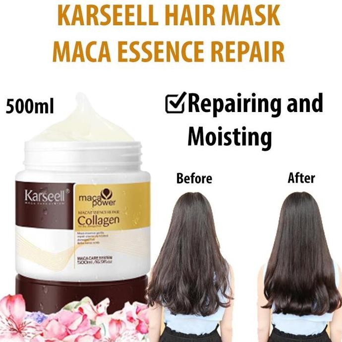 Jual Karseell Maca Essence Repair Collagen Hair Mask | 500ml | Shopee ...