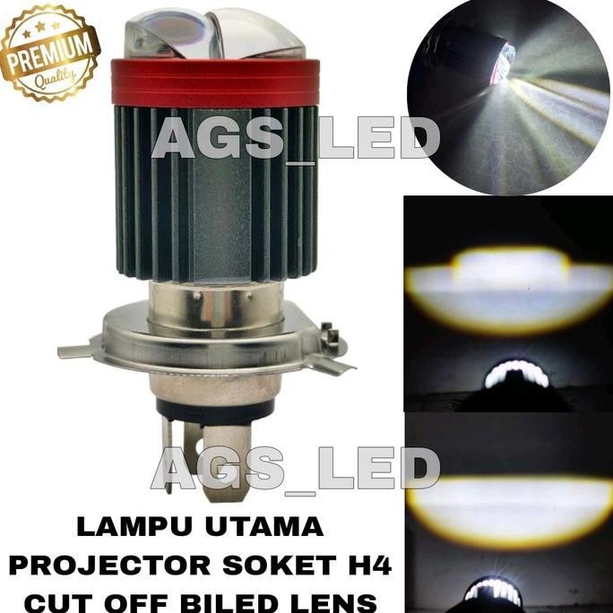 Jual LAMPU UTAMA SOKET H4 LASER LED BILED CUT OFF SUPER BRIGHT 12-24V | Shopee Indonesia