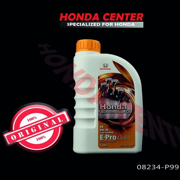 Jual Oli Oil Mesin Engine E-Pro Gold Sn 0w-20 1l Full Syintetic Mobil Honda 100% Original Honda ...