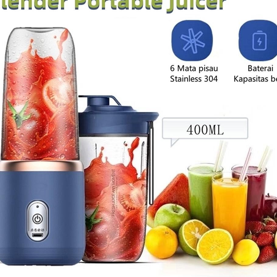 Jual Blender Portable Mini R 6 Mata 400Ml Blander Jus Buah Port Charger ...