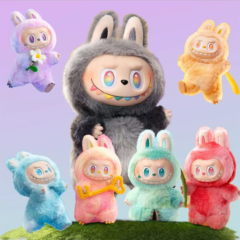 Jual Car-mounted Labubu Plush Doll Pop Mart Third Generation Blind Box ...