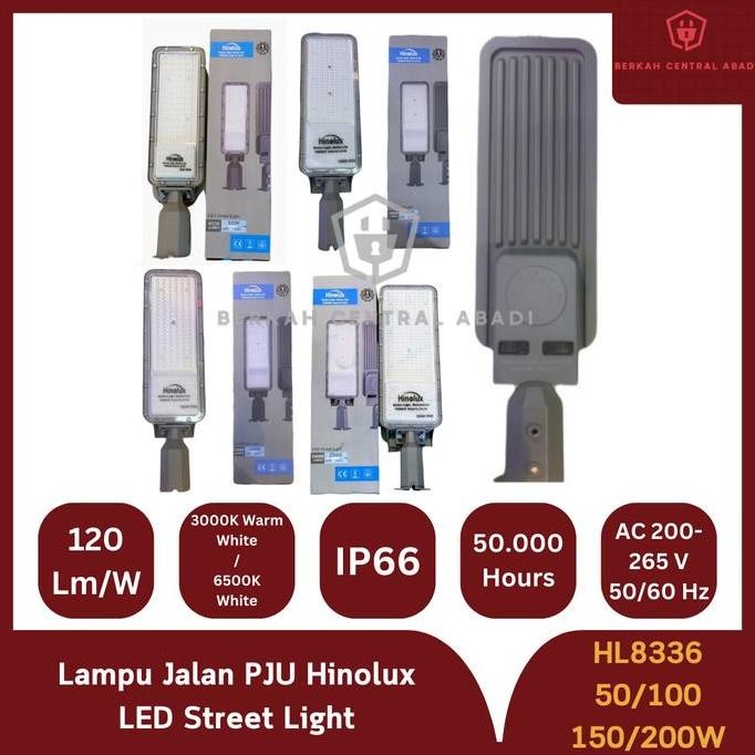 Jual Lampu Jalan Pju Hinolux 50 100 150 200 Watt Led Street Light Sni Ip66 Hl8336 | Shopee Indonesia