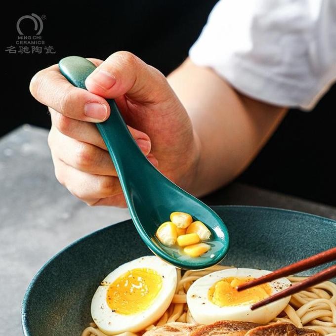 Jual Diskon! Yatomi Duck Spoon Keramik Rustic Jepang - Sendok Bebek Sup ...