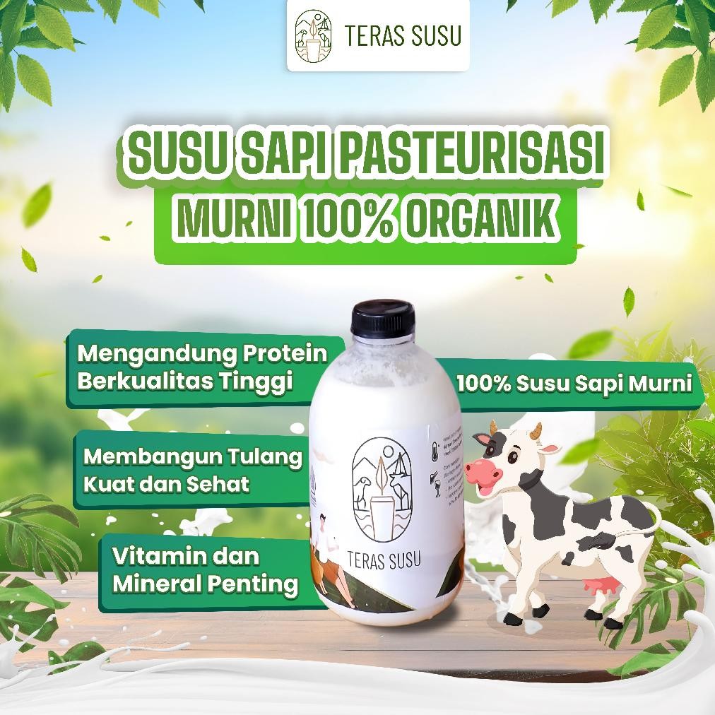 Jual Susu Sapi Pasteurisasi 1 Liter (Susu Sapi GRASSFED) Murni 100% ...
