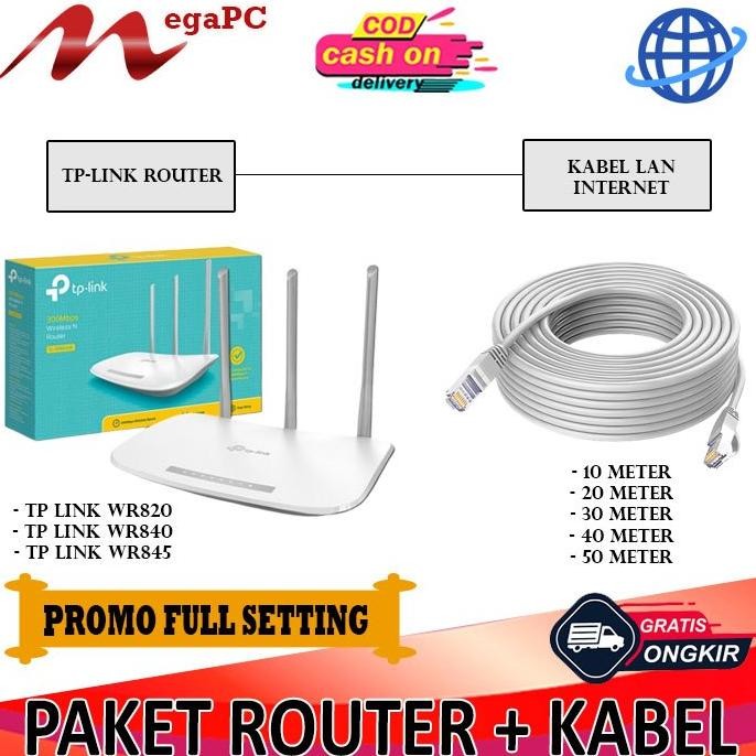 Jual PAKET INTERNET / WIFI PARAREL TP LINK ROUTER + KABEL LAN 10M 20M ...