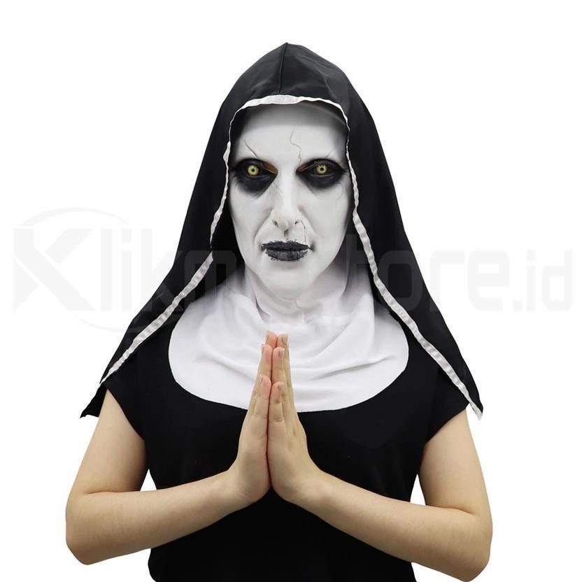 Jual Topeng Valak The Nun Latex Horor Seram Scary Mask Pesta Halloween ...