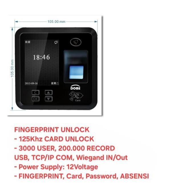 Jual Fingerprint Access Door Dan Absensi 125Khz Proximity | Absensi Dan ...