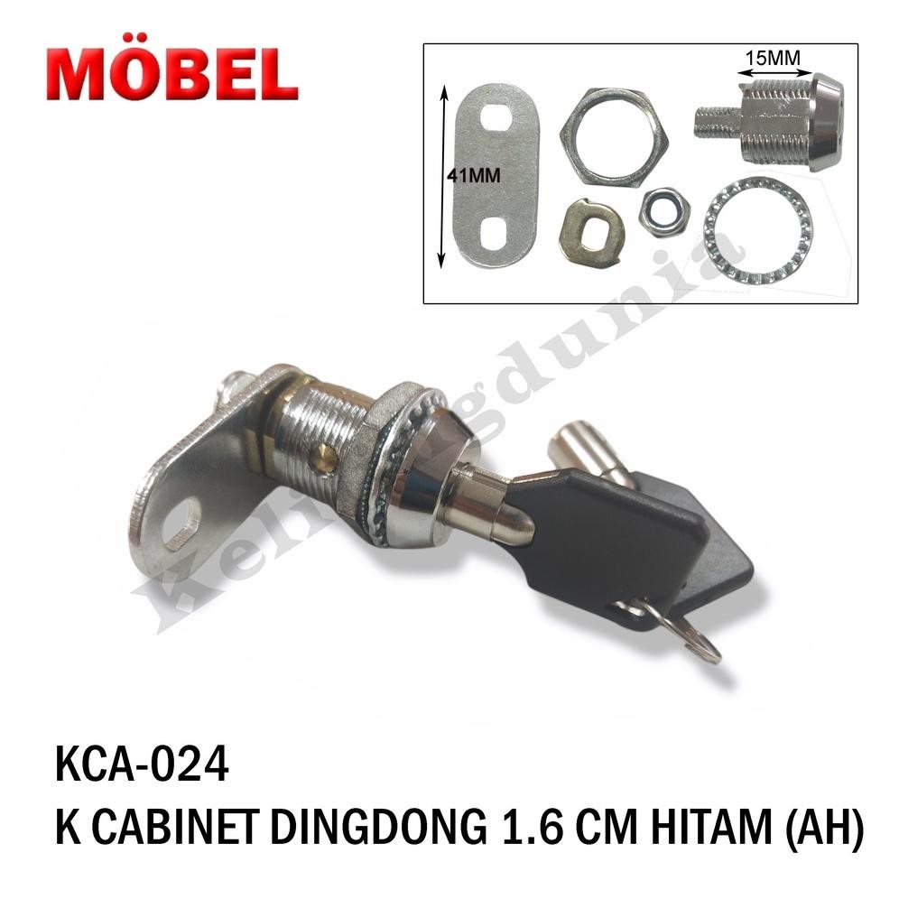 Jual Kunci Cabinet Loker Locker 16 MM Camlock DINGDONG Hitam Pintu Lemari Kayu Besi Sefty ...
