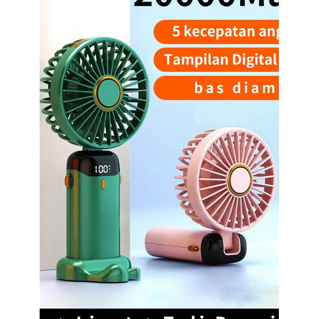 Jual XaioMi kipas angin portable 20000 mah kipas angin mini kipas ...