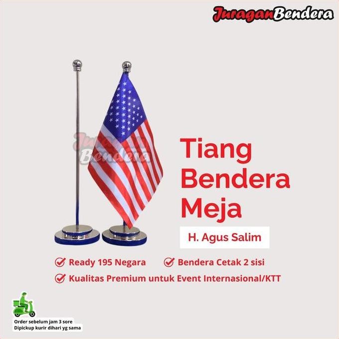 Jual ] Tiang Bendera Meja H. Agus Salim - Besi Stainless Steel Anti ...