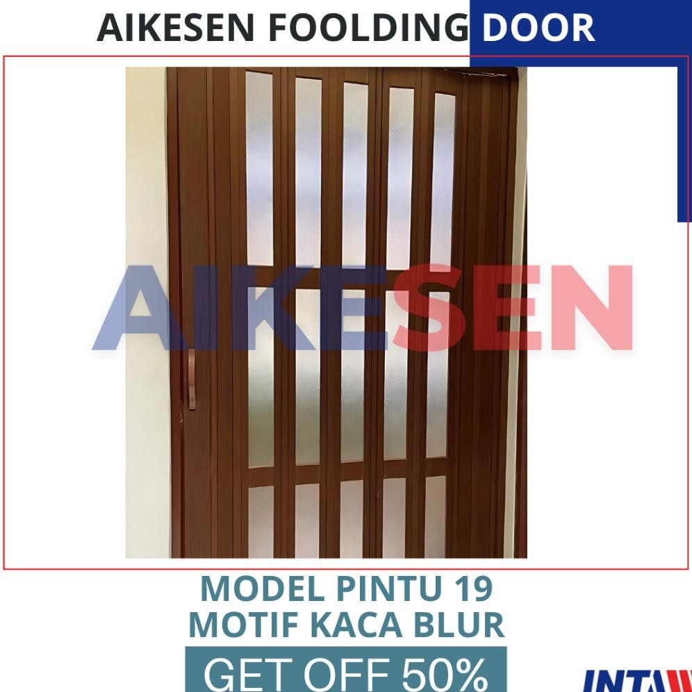 Jual PINTU LIPAT PVC KACA MOTIF BLUR / PENYEKAT RUANGAN MINIMALIS ...