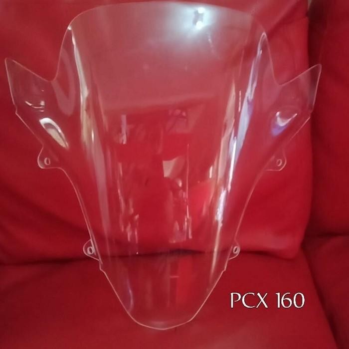Jual Visor Windshield Pcx 160 Model Standar Bening Smoke Dan Black Series Original Dan ...