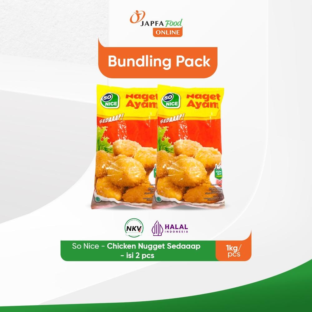 Jual So Nice Chicken Nugget Sedaaap 1kg - Isi 2 pack | Shopee Indonesia
