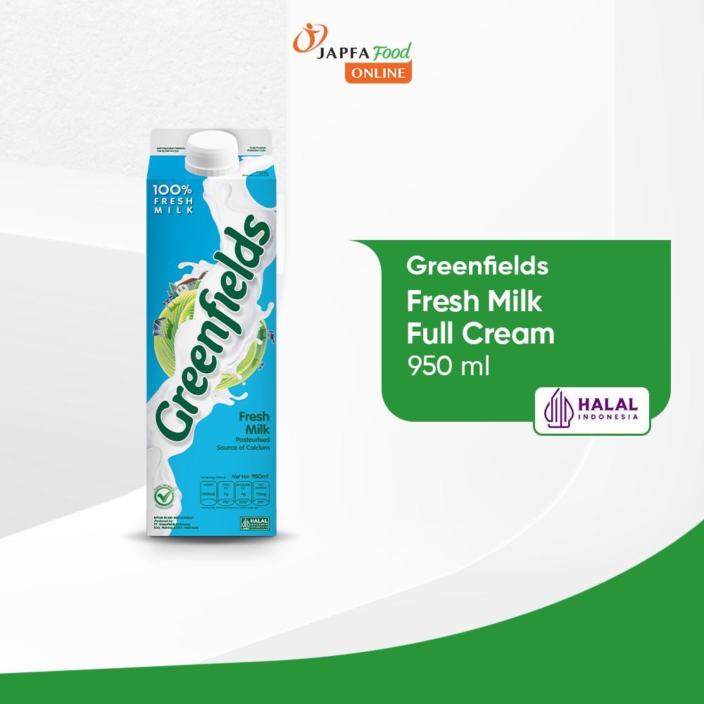Jual Greenfields Fresh Milk Full Cream 950 ml - 100% Fresh Milk dari ...