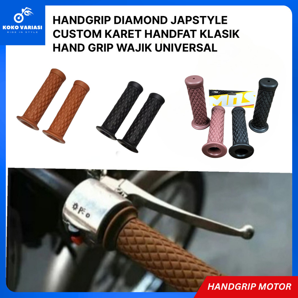 Jual HANDGRIP DIAMOND JAPSTYLE CUSTOM KARET HANDFAT KLASIK HAND GRIP ...